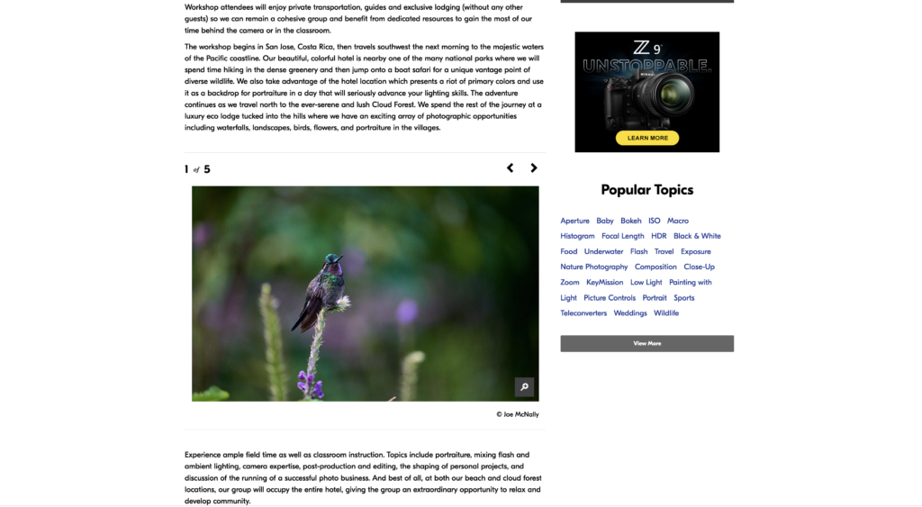 Costa Rica: The Coast to The Clouds Workshop - Tamara Lackey Photography